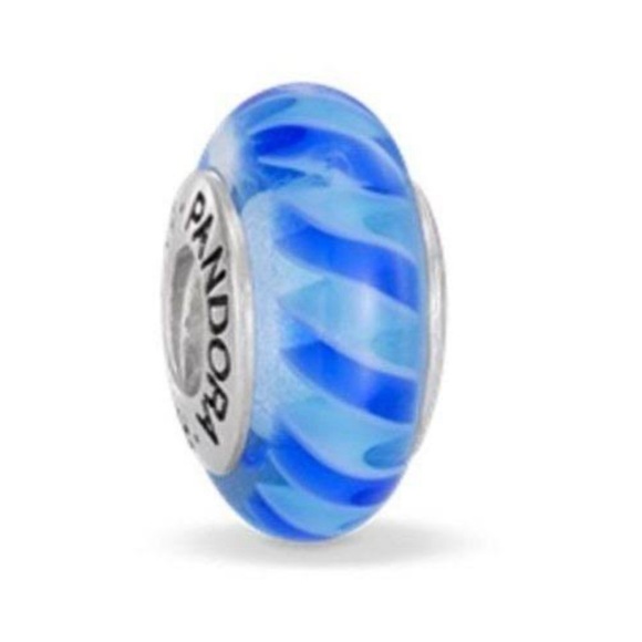 Pandora | Jewelry | Pandora Blue Murano Glass Charm | Poshmark